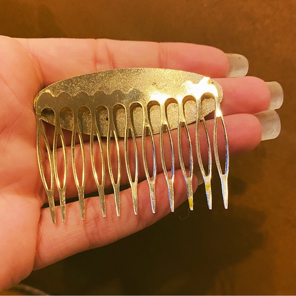 Vintage | Accessories | Vintage Butterfly Brass Cloisonn Hair Comb ...
